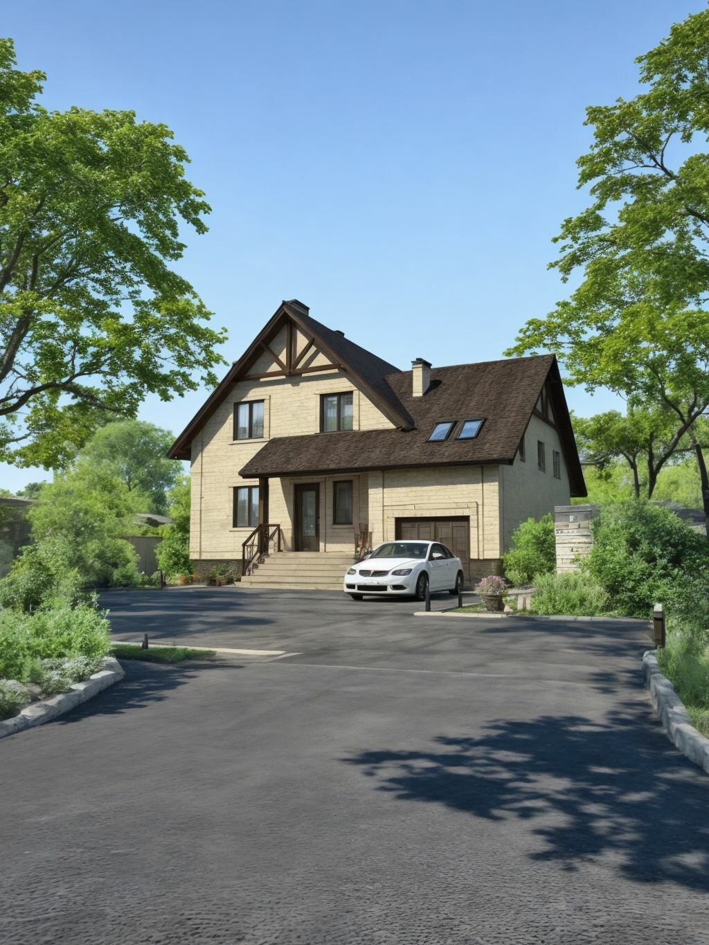 Проект раздела КР кирпичного 3-го дома с 6-ю жилыми комнатами. Общая площадь помещений 297,4 м2, застройка 170,7 м2. (Раздел КР № 27-07)