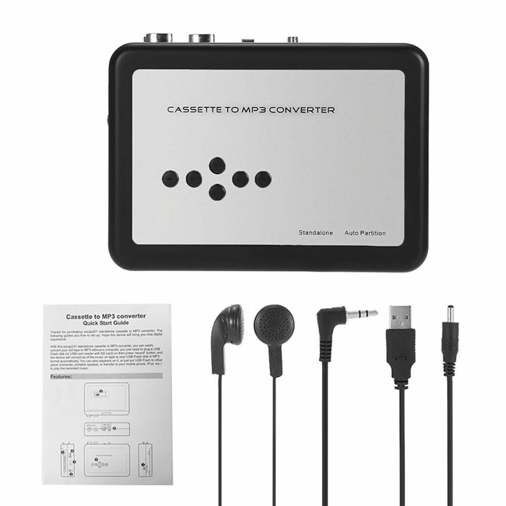 Новый USB-Кассетный проигрыватель Портативный Конвертер-Рекордер Преобразует Кассеты в Цифровой формат MP3