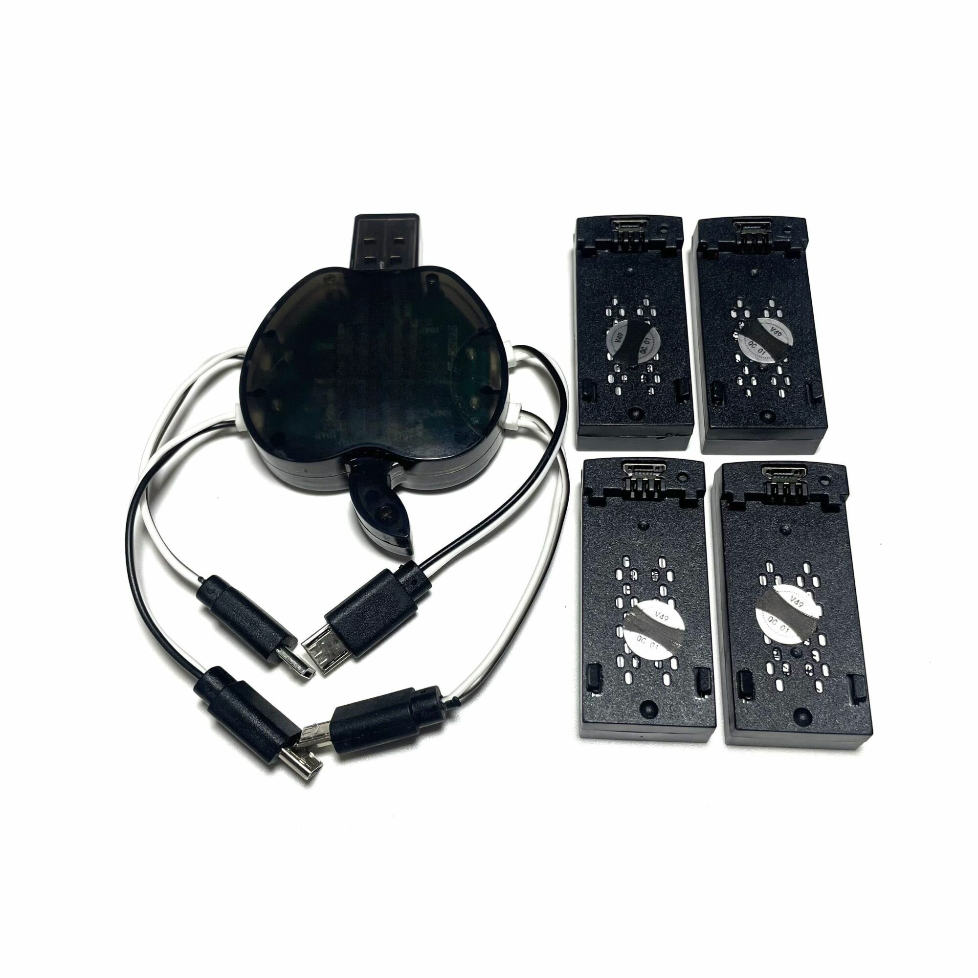 Для V49 RC самолёт кабель зарядки батареи 3.7В 700mAh комплект 4 шт запасная часть