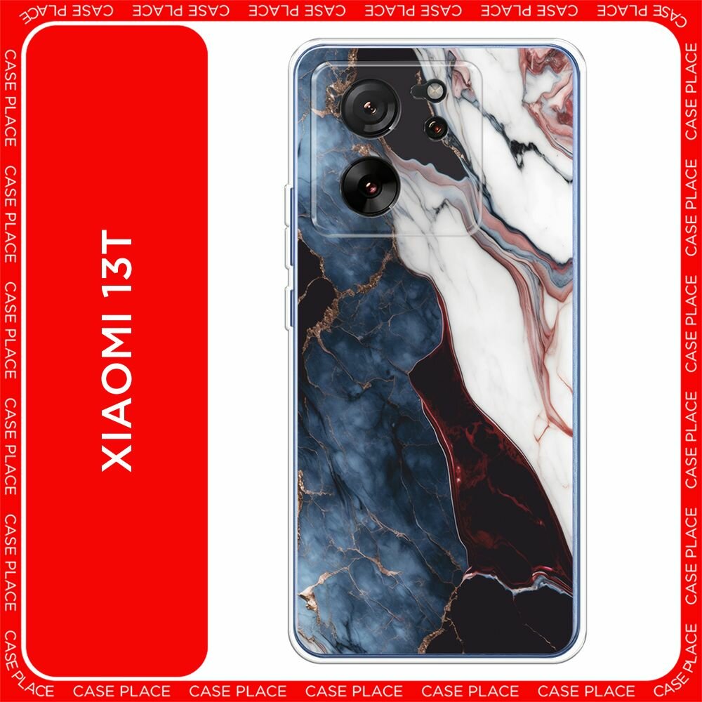 Чехол на Xiaomi 13T / Сяоми 13T с принтом "Благородный мрамор"