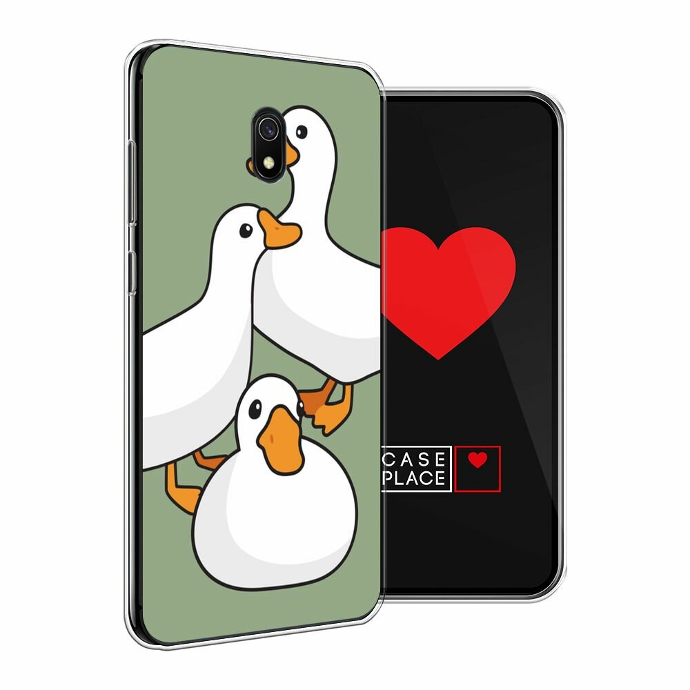 Чехол на Xiaomi Redmi 8A / Сяоми Редми 8А с принтом "Утиное трио" — фото 1