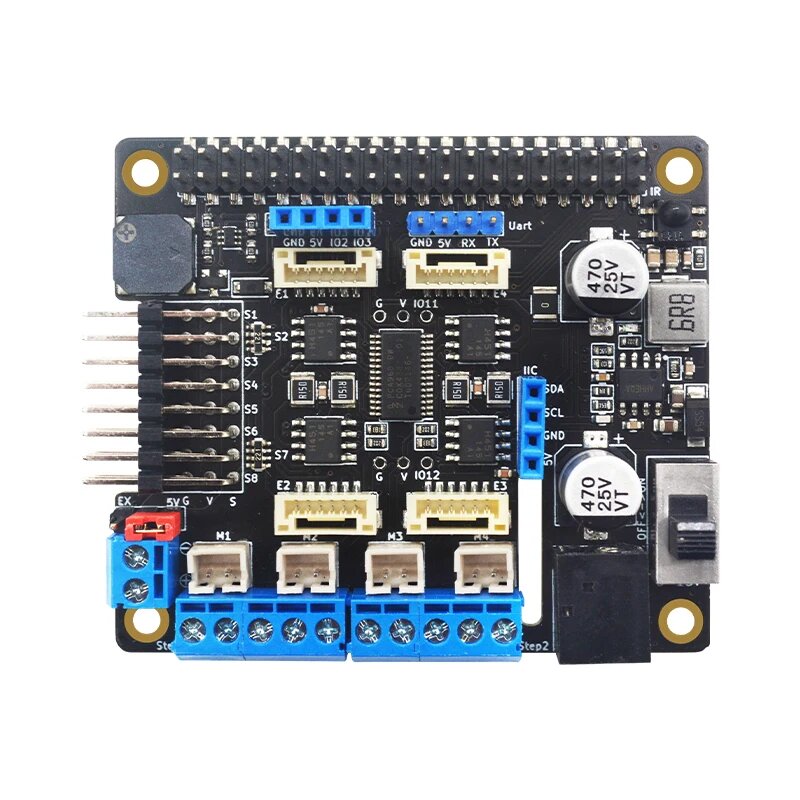 Плата драйвера двигателя робота, плата расширения GPIO, подходит для Raspberry Pi 4-го поколения 4B/3b+, Pi 4b Driver Board
