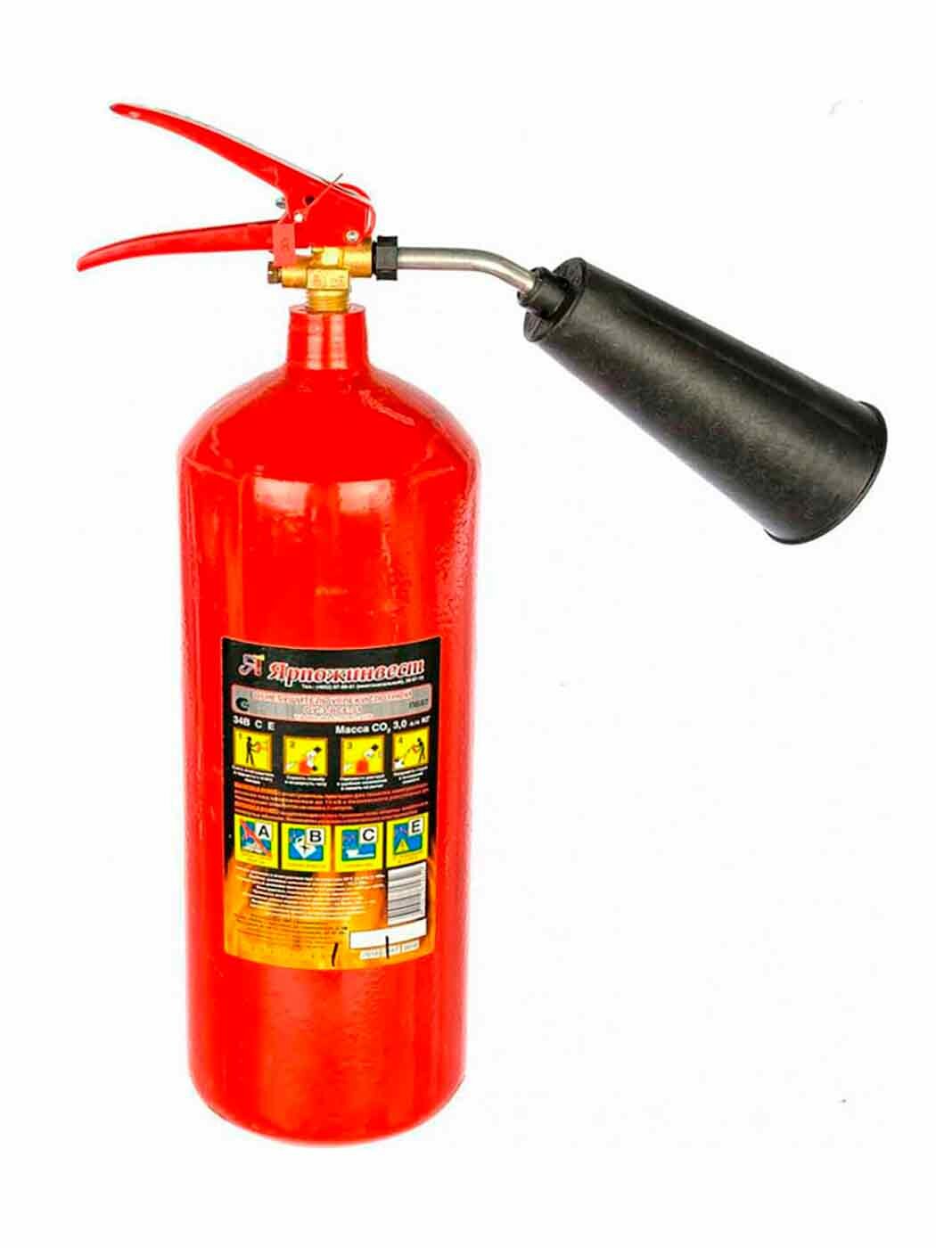 Огнетушитель углекислотный ОУ-3 Ярпожинвест (d-114, эл. сварная труба)