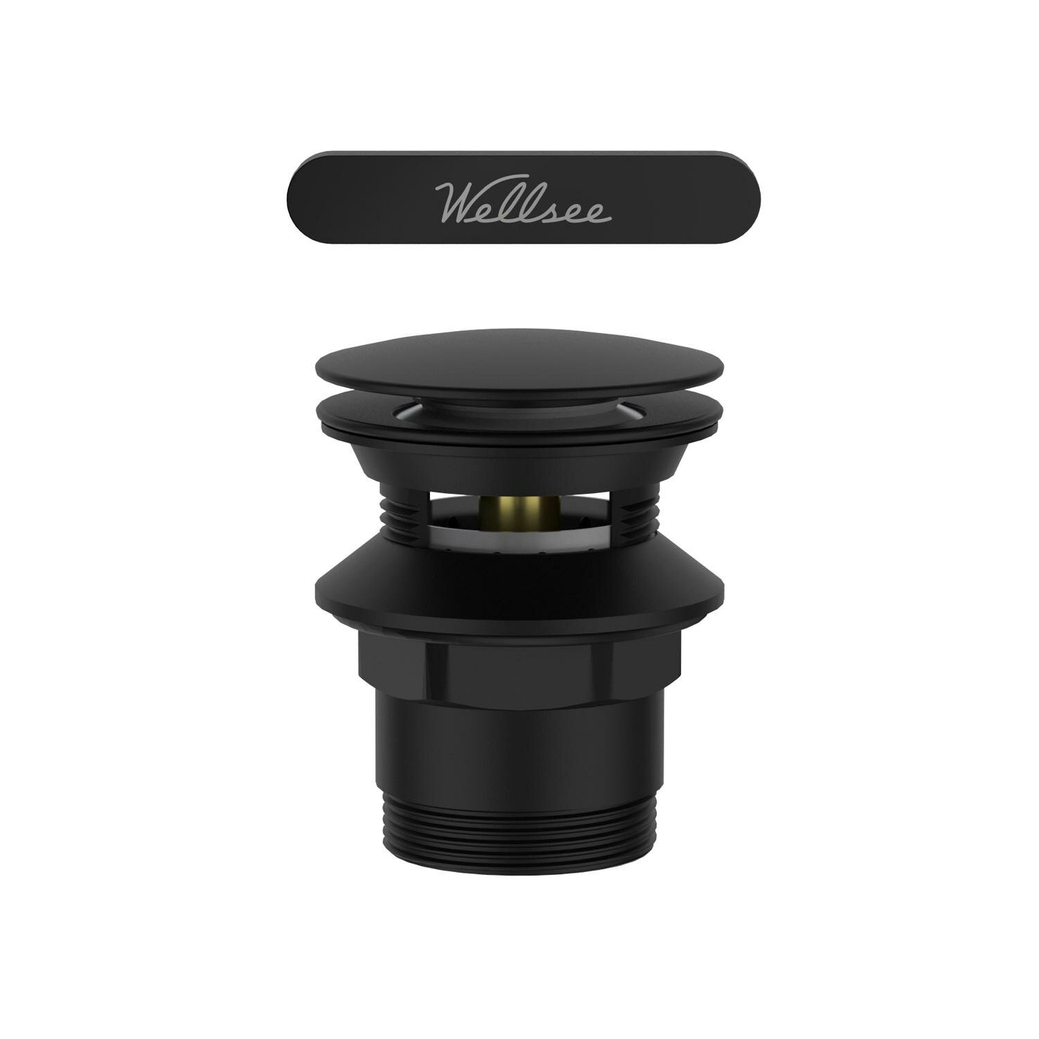 Слив-перелив Wellsee Useful Extras 231924000 click-clack цвет Черный матовый