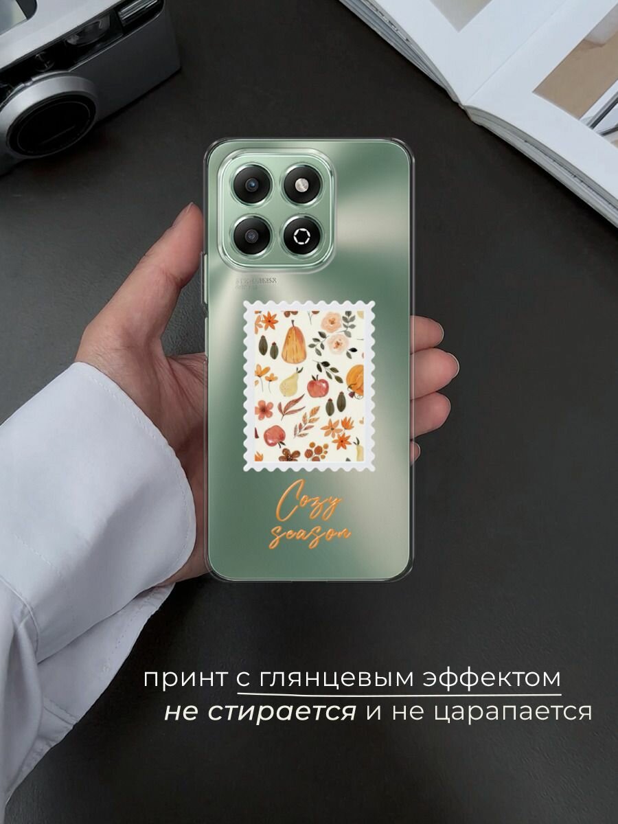 Силиконовый чехол на Honor X6b / Хонор X6b с принтом Уютный сезон — фото 1