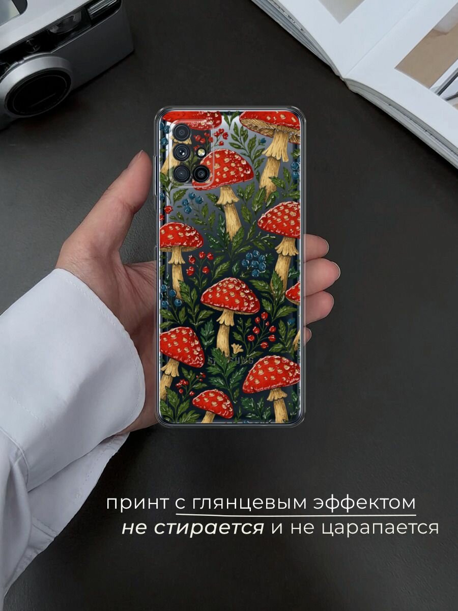 Чехол на Samsung Galaxy M31s / Самсунг Галакси M31s с принтом Мухоморы — фото 1