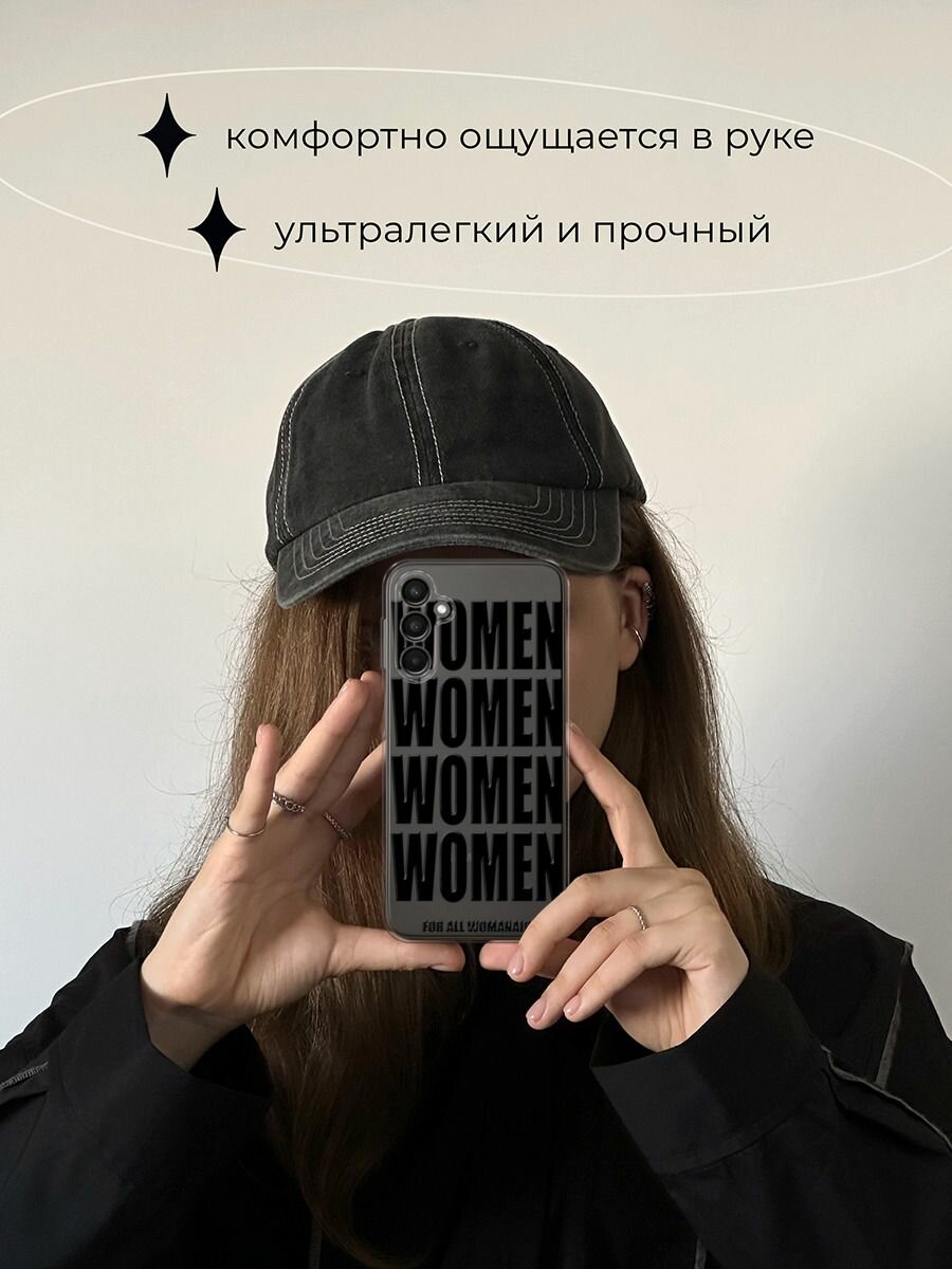 Чехол на Samsung Galaxy A24 / Самсунг Галакси A24 с принтом Women black — фото 1