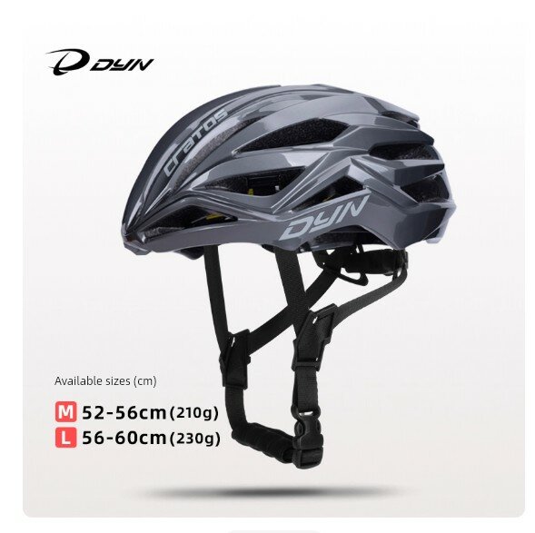 Шлем для велоспорта DYN Dyna Cratos для мужчин и женщин, размер M, цвет титановый серый, технология MIPS, строгий
