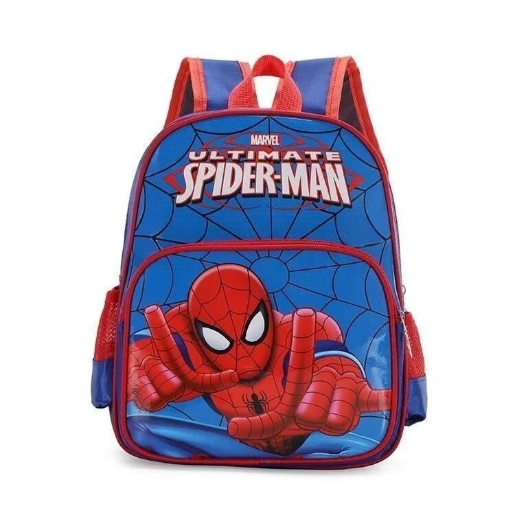 TrA-MiD Рюкзак детский школьный для мальчиков Ultimate Spider-Man синий красный текстиль 30x26x11см