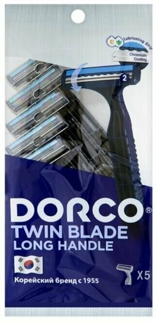 Dorco Бритвенные станки одноразовые TG-II, 2 лезвия, 5 шт