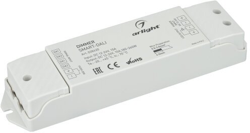 Диммер Arlight Диммер SMART-DALI (12-24V, 1x15A) (Arlight, IP20 Пластик, 5 лет)