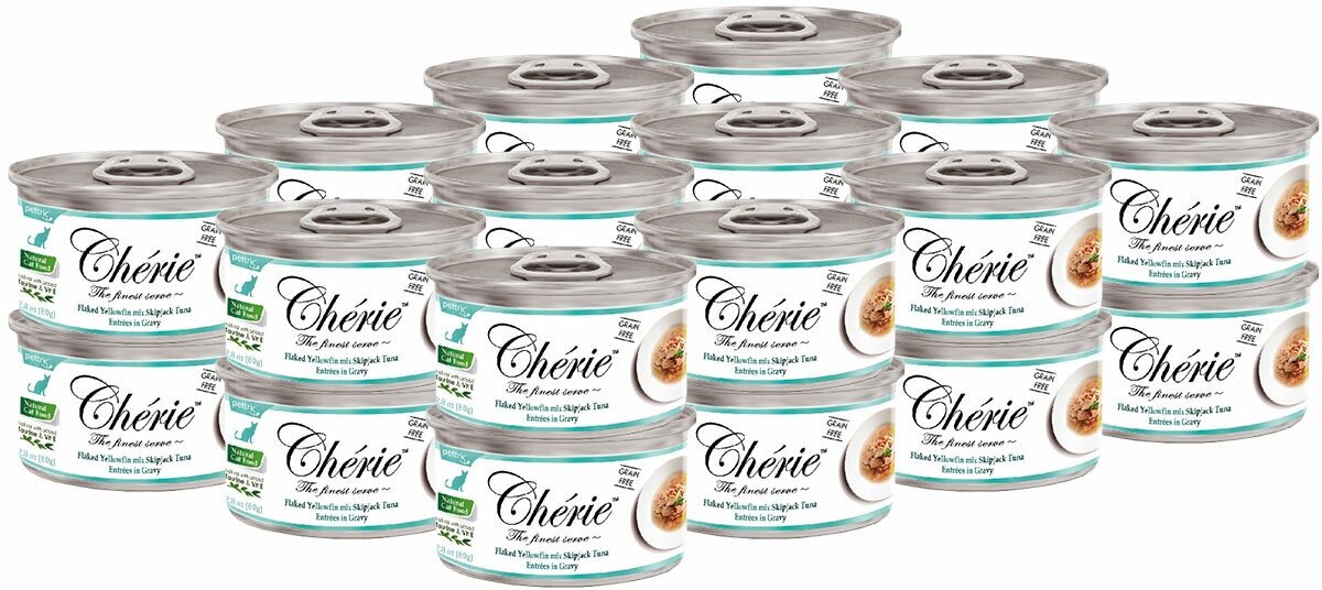 PETTRIC CHERIE ADULT CAT GRAIN FREE TUNA беззерновые для взрослых кошек с тунцом в подливе (80 гр х 24 шт)