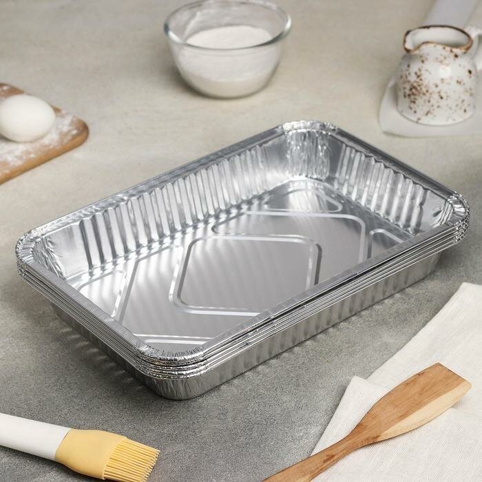 Набор форм для выпечки из фольги, 31×21×5 см, 5 шт, 3958997