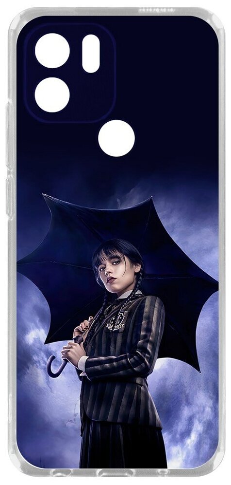 Чехол-накладка Krutoff Clear Case Уэнсдей Аддамс - Уэнсдей под зонтом для Xiaomi Redmi A1+