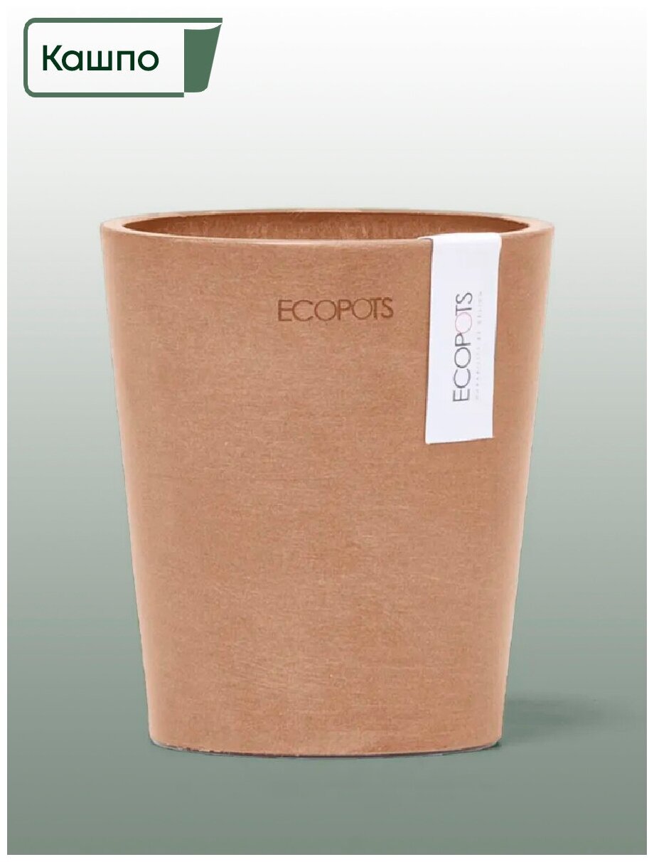 Кашпо Ecopots MORINDA для орхидей D14 H16 см, терракотовое / горшок для цветов
