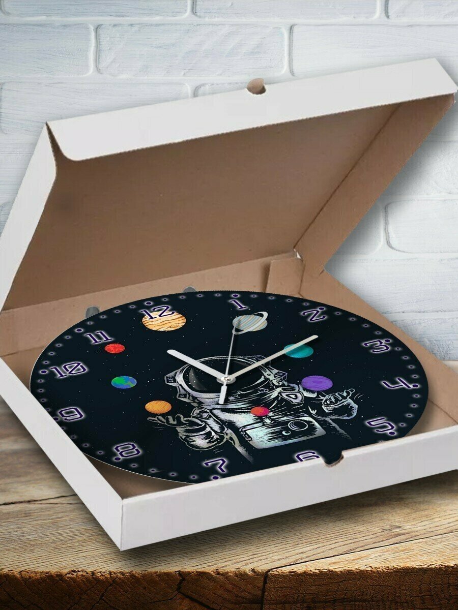 Настенные часы УФ с рисунком космос - 112