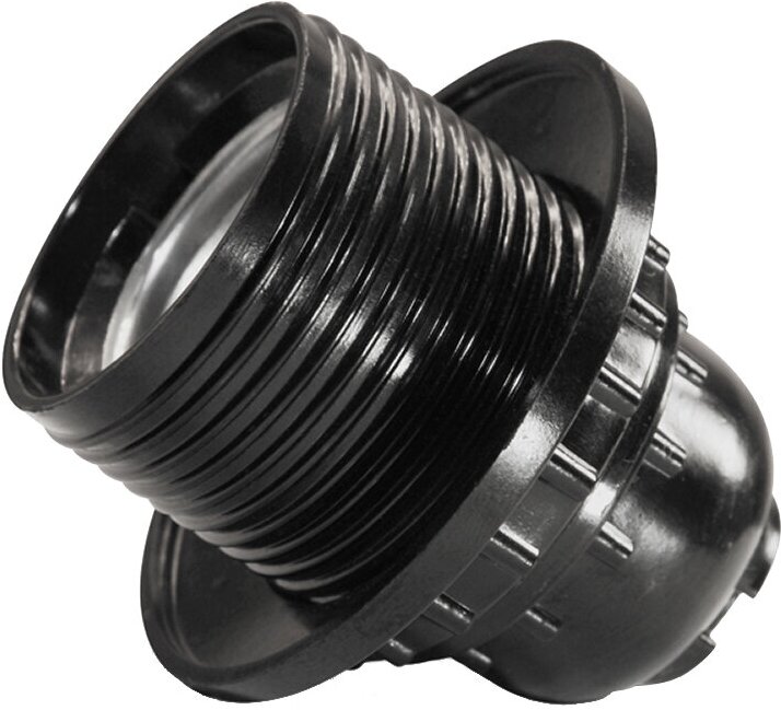 Патрон для лампы E27 UNIVersal M12 карболитовый 1000 Вт IP20 люстровый черный (5565242)