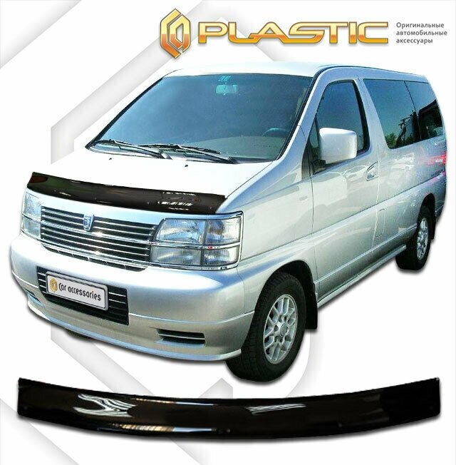 Дефлектор капота для Nissan Elgrand 1997-2002 Classic черный