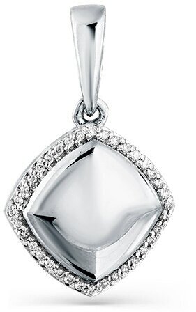 Подвеска, белое золото, 585 проба, бриллиант