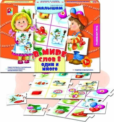 Настольная игра "В мире слов-8. Один и много", 2 штуки