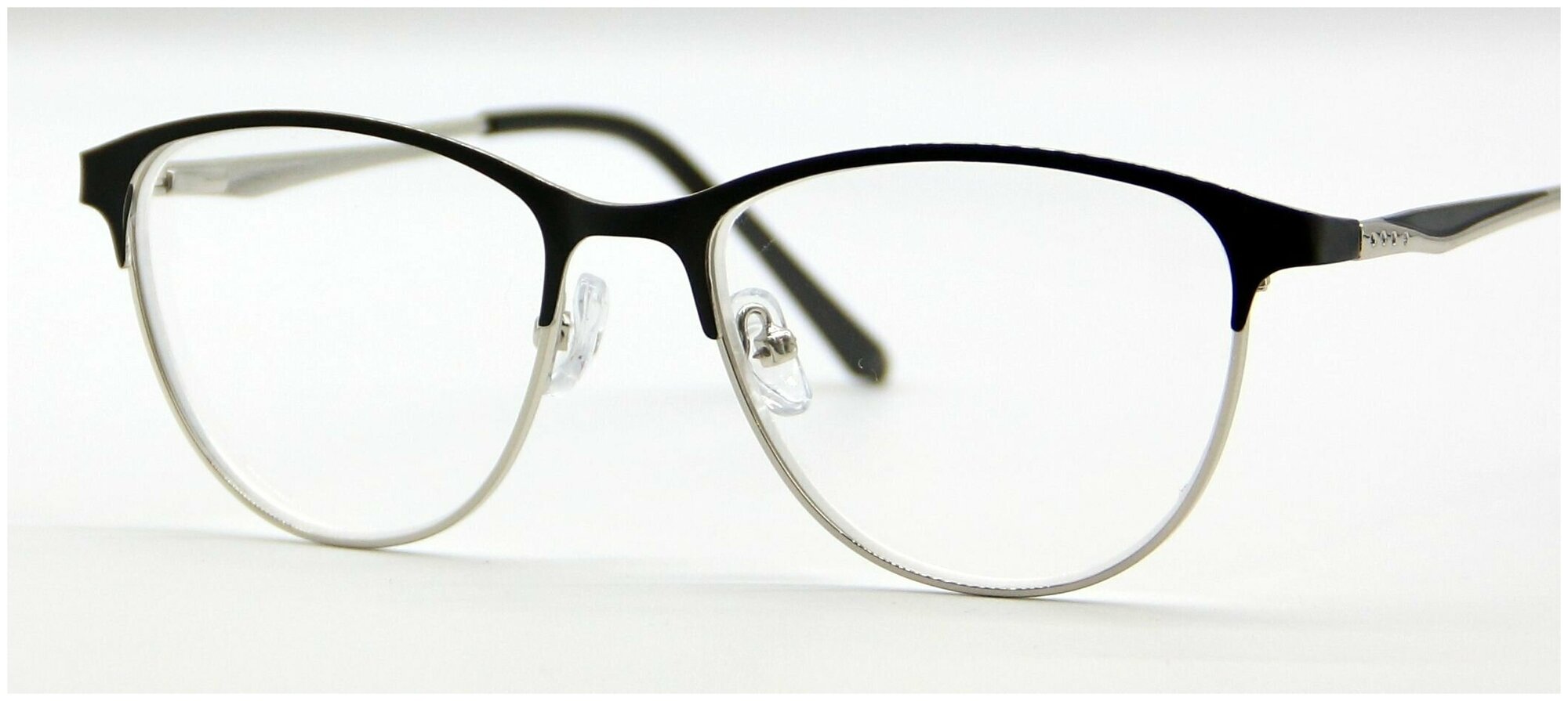 Готовые очки для зрения Marcello GA0345 C6 с диоптриями +1.5 /Очки женские корректирующие/Оправа металл/Флексовое крепление дужек/Футляр в комплекте