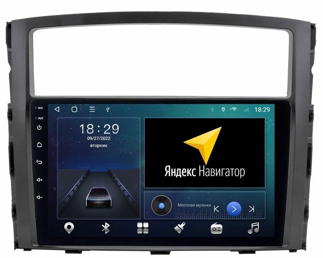 Магнитола Epic T18 Mitsubishi Pajero 4 2006-2021 - Android 12 - Процессор 8 ядерный - CarPlay - IPS экран - DSP - 4G(Sim)