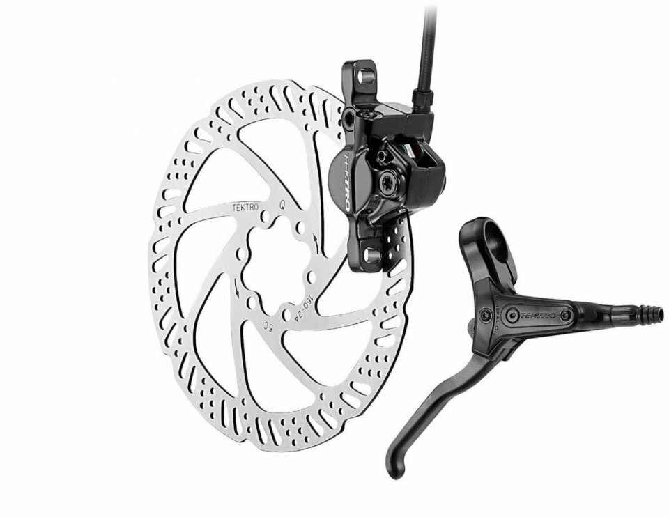 Тормоза гидравлические задние, Tektro 2P 160MM M276 EUROPE - 1550 IS, с ротором 160мм.