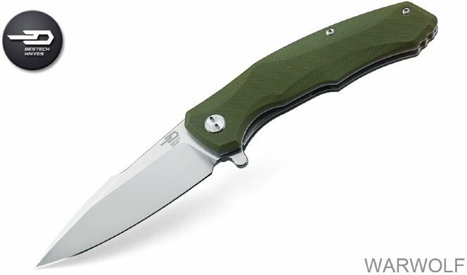 Нож складной Bestech knives BG04B WARWOLF Green G10