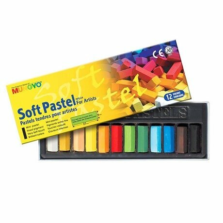 Mungyo Набор сухой пастели soft, 12 цв. (1/2 мелка)