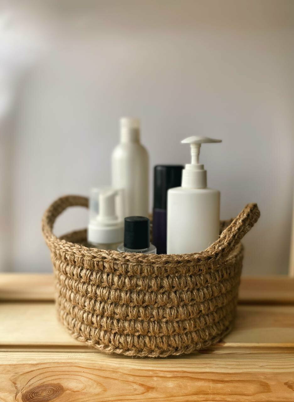 Корзина для хранения из джута 20х10