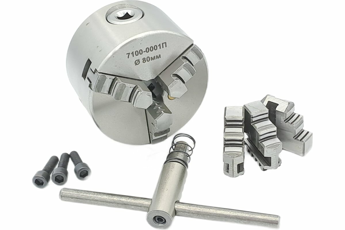 TORNERI Патрон токарный ф80 мм 3-х кул 7100-0001П К11-80 038979