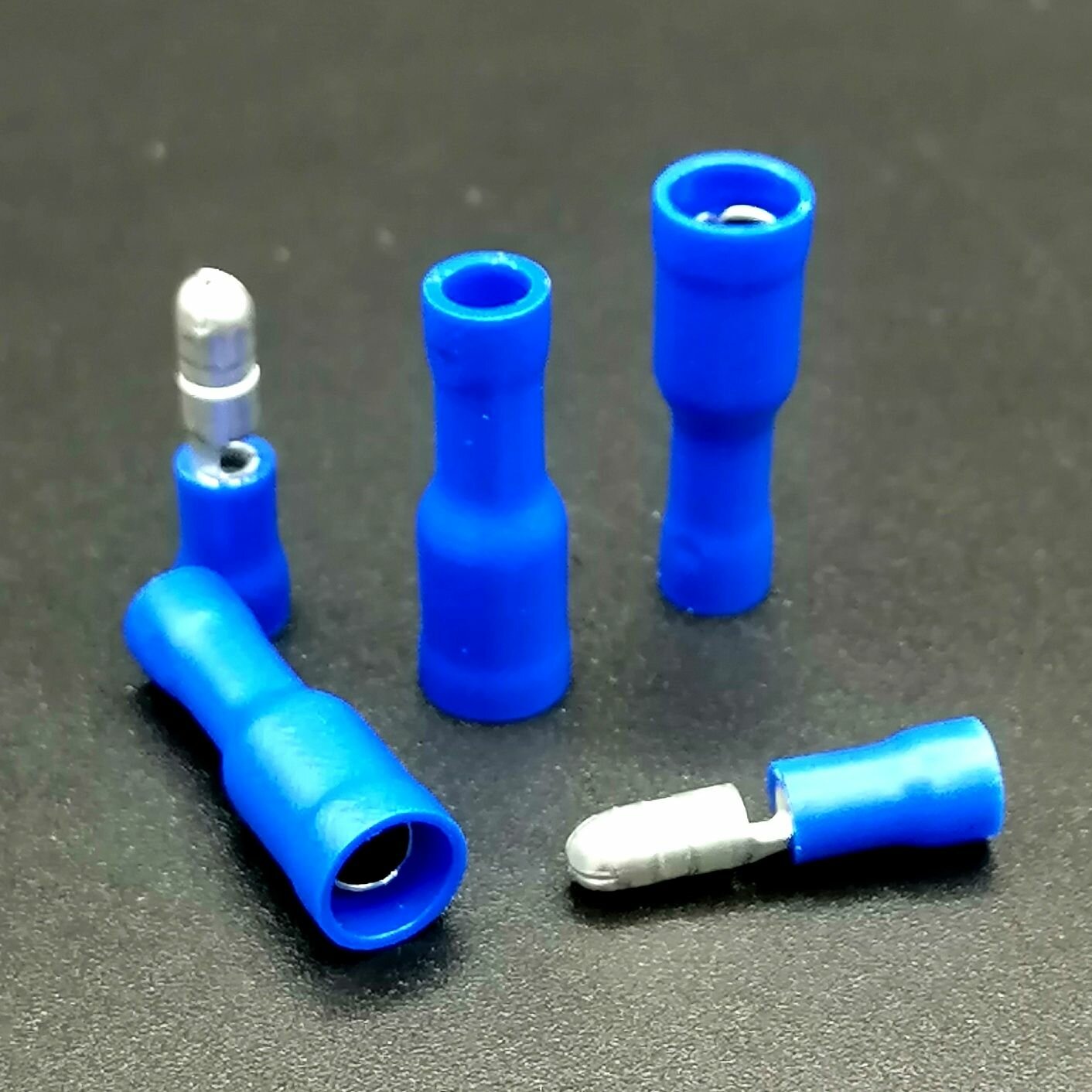 5 пар Клемма круглая типа B вилка/гнездо 4мм синее FRD2-156 для проводов сечением 1,5-2,5 мм2