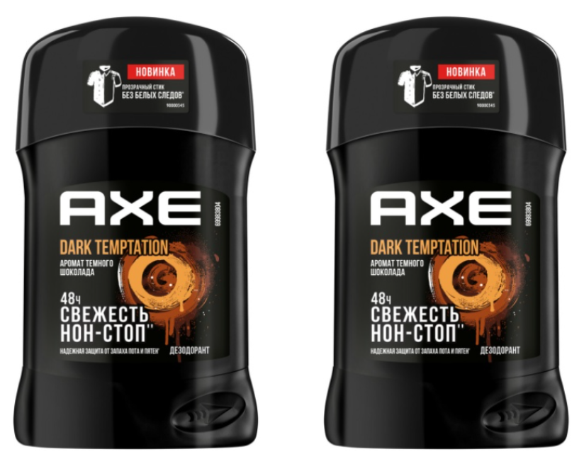 Дезодорант стик Axe Dark Temptation, 50 мл, 2 шт