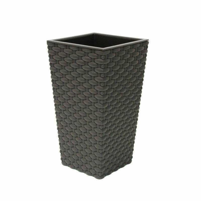 Кашпо ротанг 320х320х565мм, коричневый ротанг, 1797557