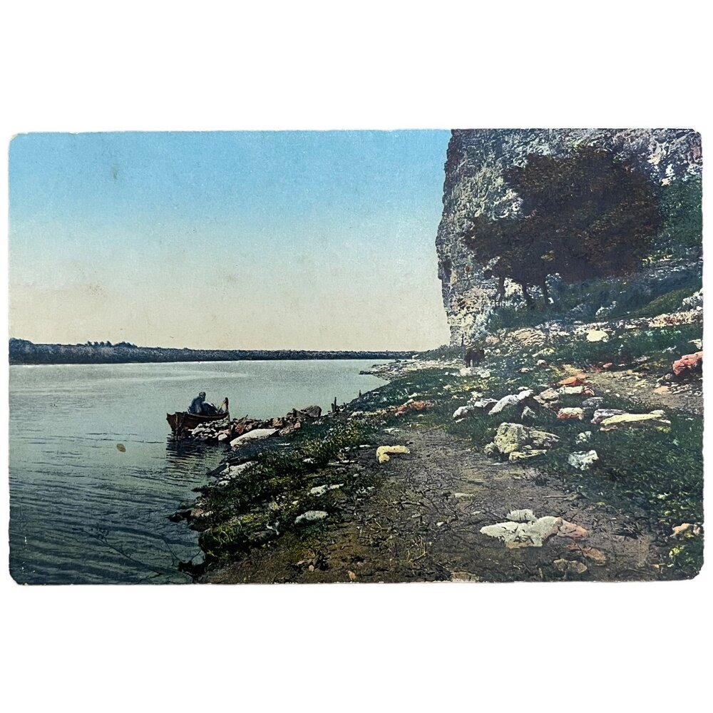 Почтовая открытка "На Волге в Жигулях. Соколова гора" 1900-1917 гг. Российская Империя