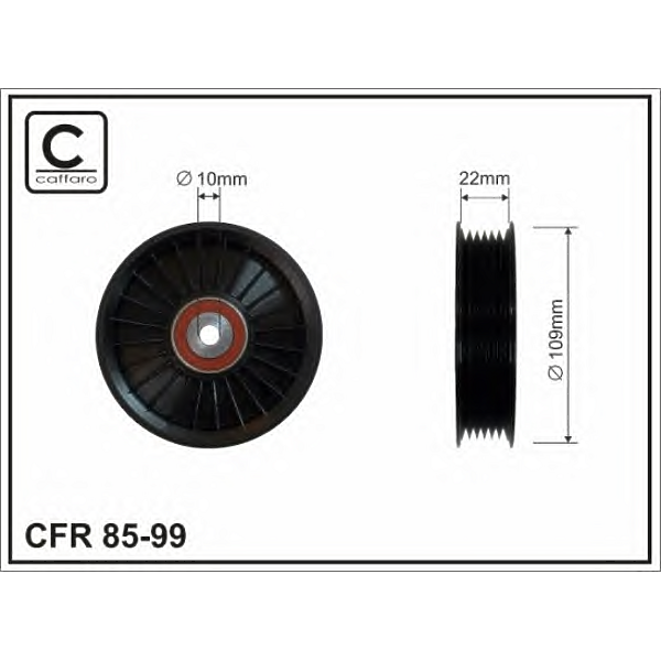 CAFFARO 85-99 (05117690AA / 05133780AA / 11281184243) ролик натяж-ля ремня