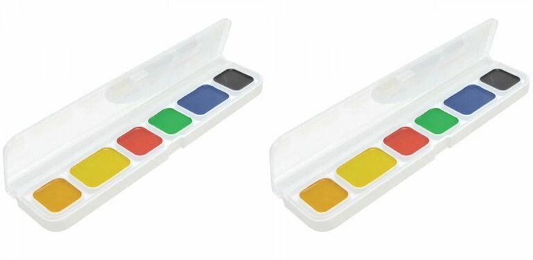 Луч Краски акварельные, медовые , 6 цветов, 2 шт.