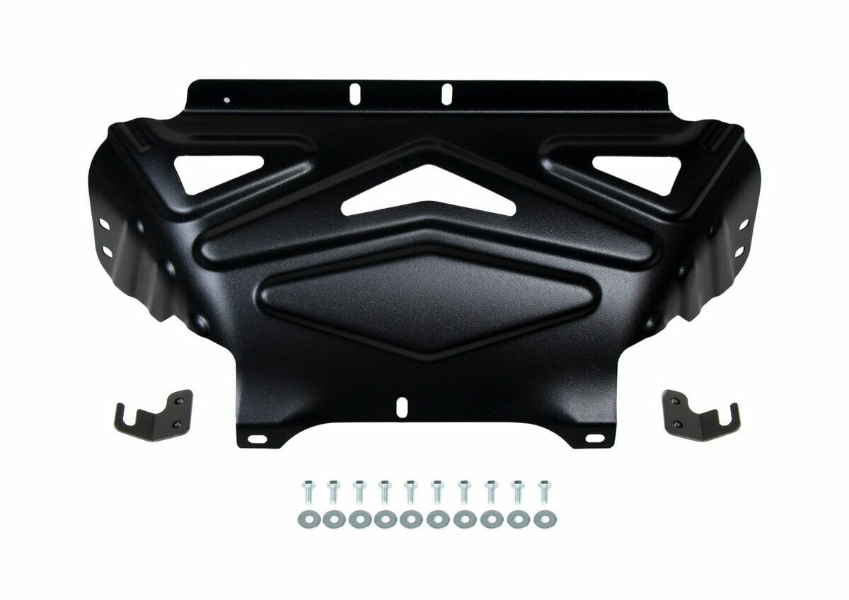 Защита картера АвтоБроня для Lada (ВАЗ) 2121 (4x4) 1977-2021/2131 (4x4) 1993-2021/Niva Legend 2121 2021-н. в./2131 2021-н. в, штампованная, сталь 3 мм, с крепежом, 222.06040.2