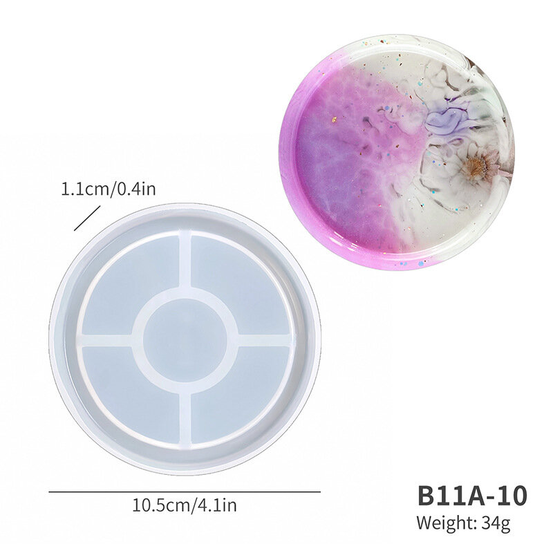 Модель для подставок из смолы Круглая большая модель с канавкой для ручной работы подставок для напитков