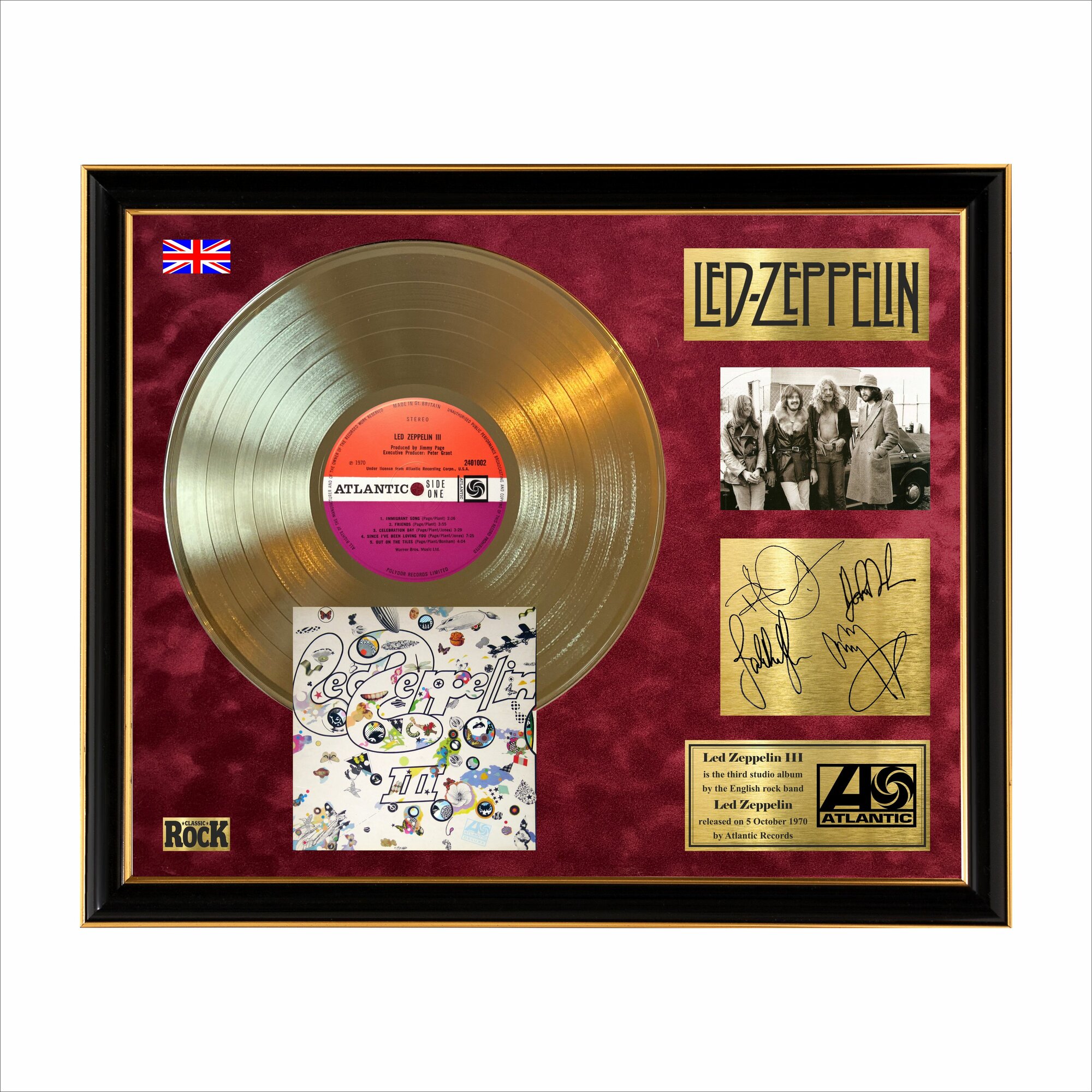 Led Zeppelin Золотая виниловая пластинка