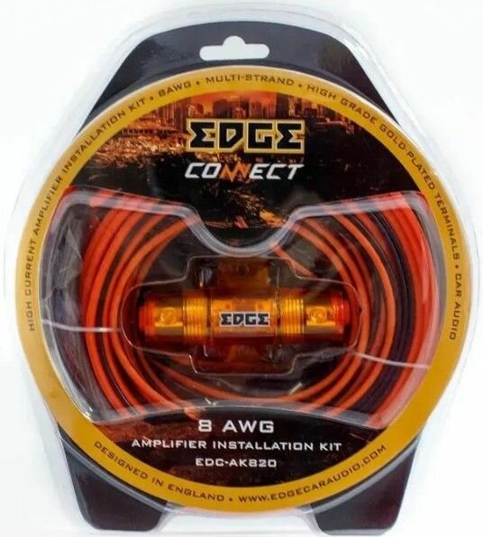 Комплект проводов для автомобильных усилителей EDGE EDC-AK820, оранжевый