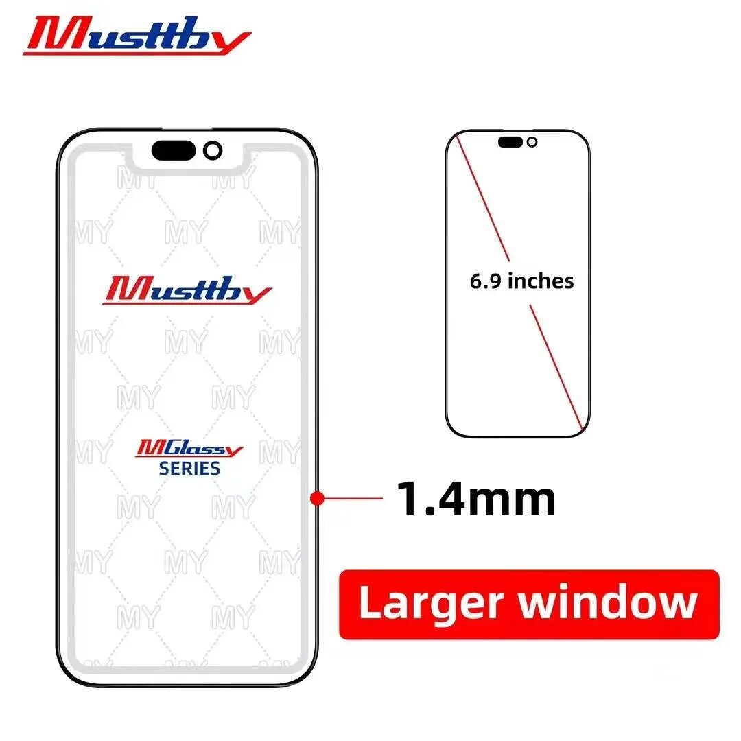 5 шт. Musttby для iPhone 12 13 11 14 15 16 plus pro max 16e 12promax 16promax X XS XR MAX Стекло + OCA 2в1 Ремонт сенсорных линз ЖК-дисплея