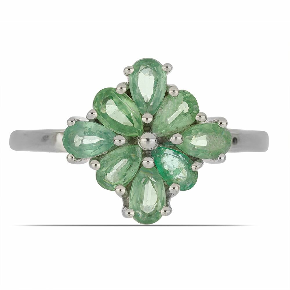 Кольцо, серебро, 925 проба, родирование, кианит