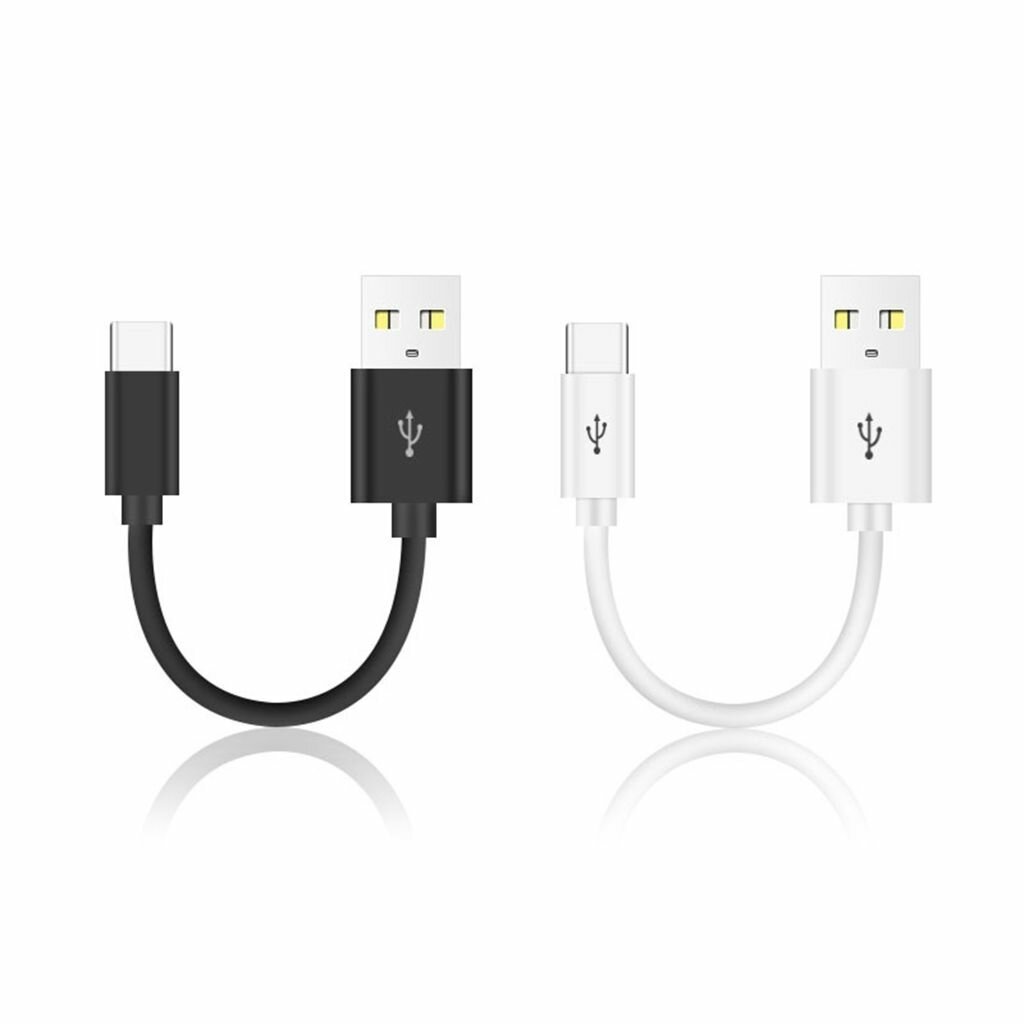 USB кабель Type C 10 см - белое — фото 1