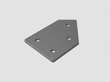 У-соединитель 45 градусов 4 отв, паз 8, C06 / 2шт соберизавод / пластина крепежная