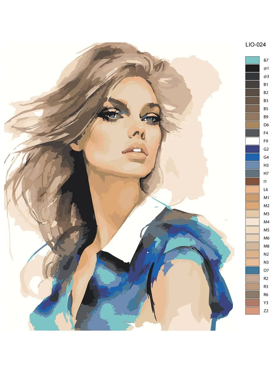 Картина по номерам,40 x 50, LIO-024, акварель
