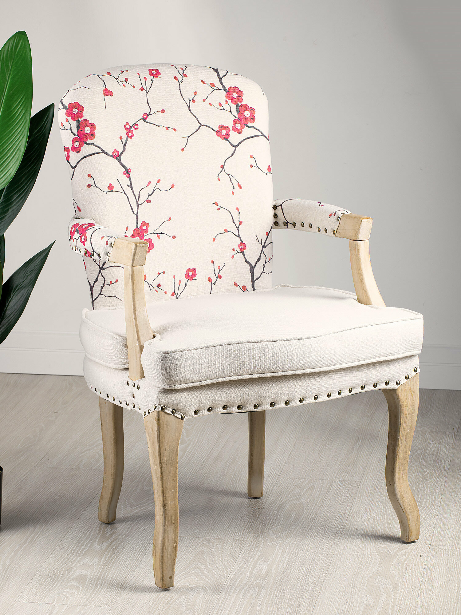 51-051 Кресло Сакура 62х49х97см, Дерево, полиуретан, лен, Glasar