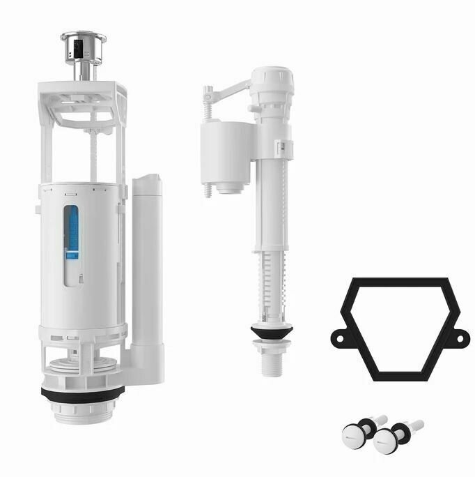 Арматура IDDIS с большой двойной кнопкой, нижний подвод F012400-02K