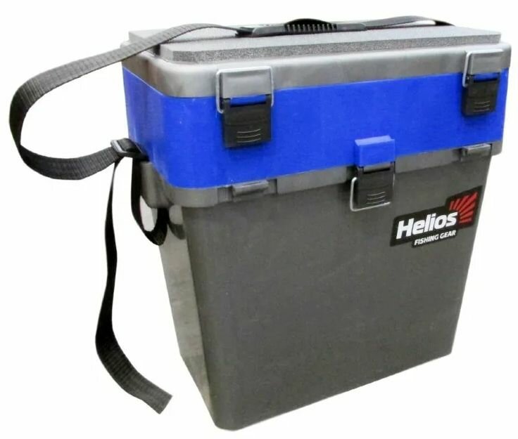 Ящик рыболовный зимний (19л) серый/синий Helios HS-IB-19-GB