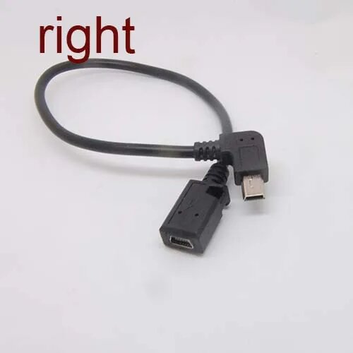 Переходник Mini USB (штекер) под прямым углом к разъему Mini USB